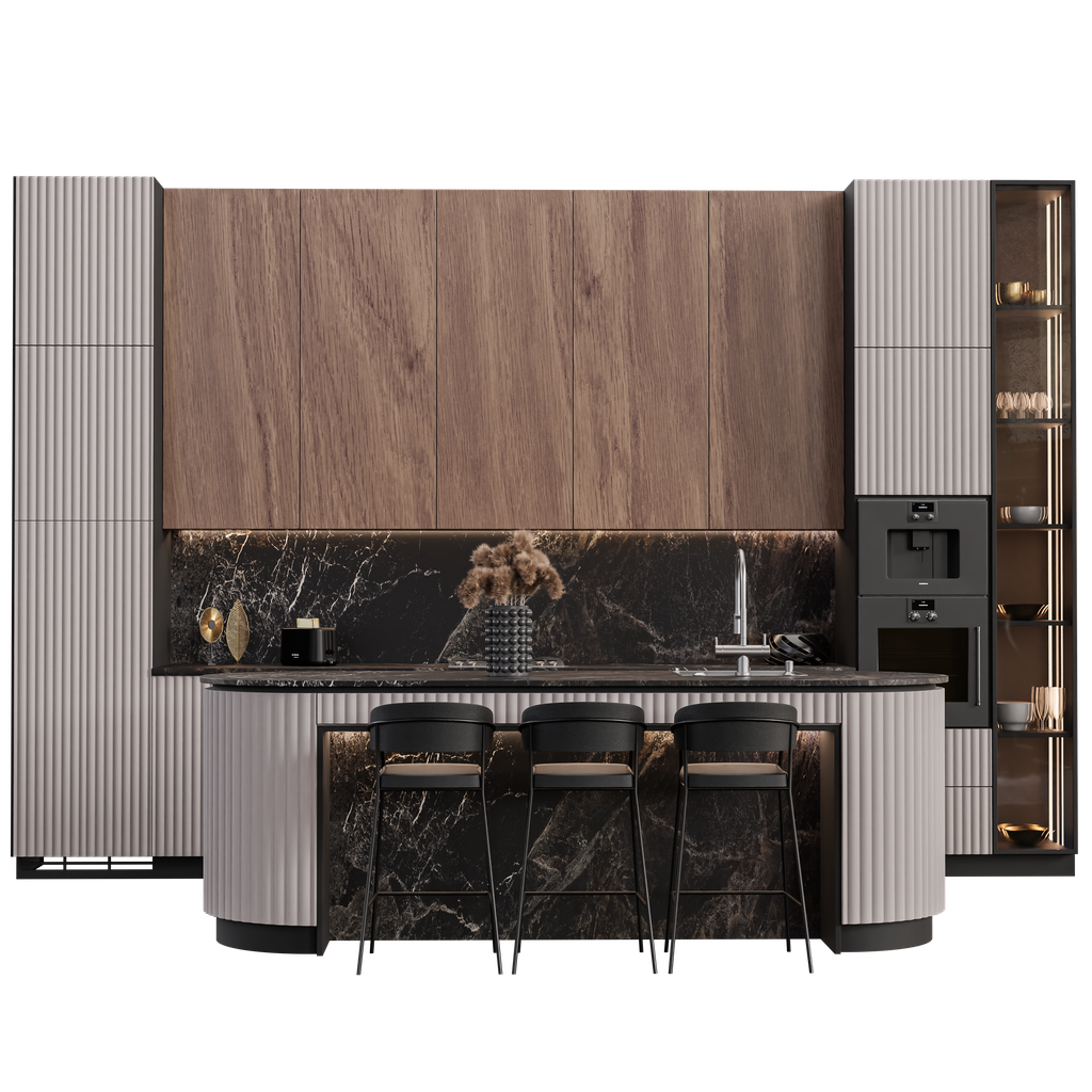 Kitchen modern B | Kitchen Sets models | BlenderKit