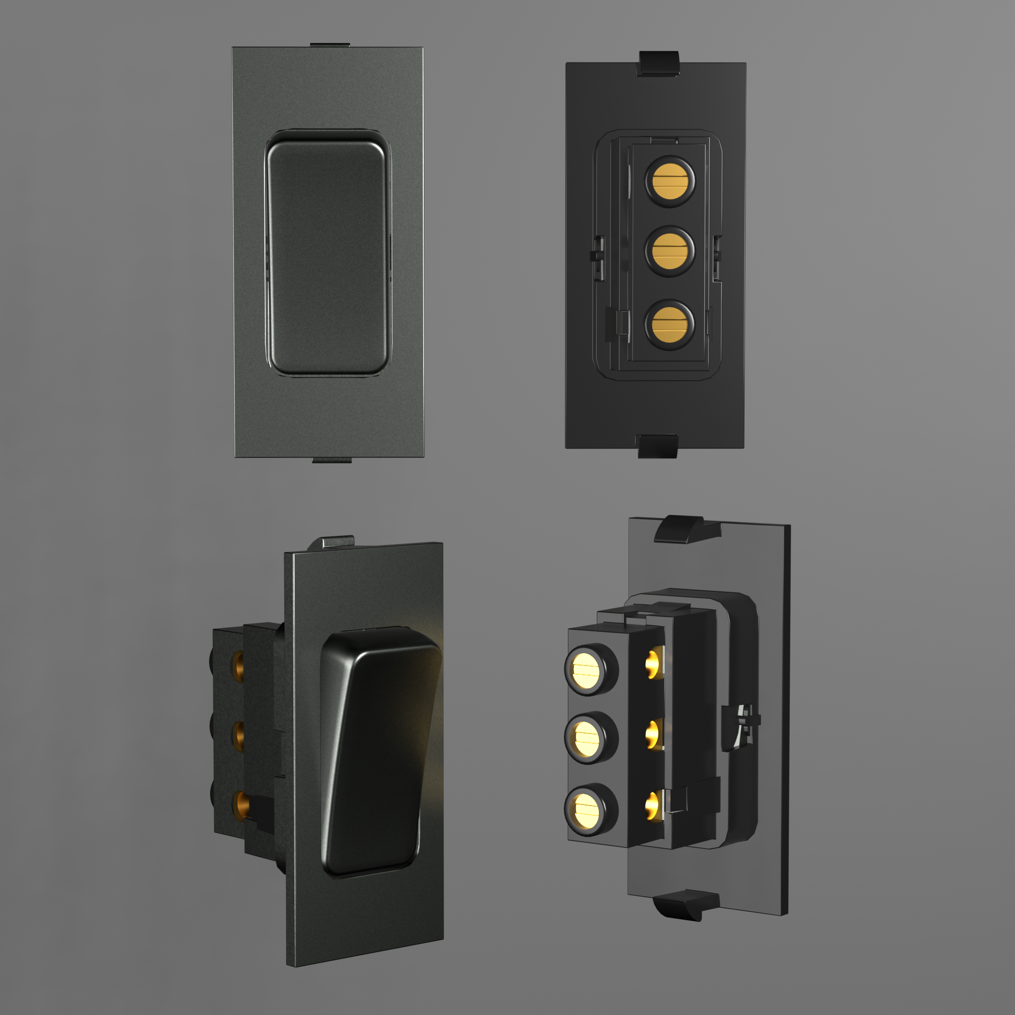 Switch button switchboard glitter | Industrial parts models | BlenderKit