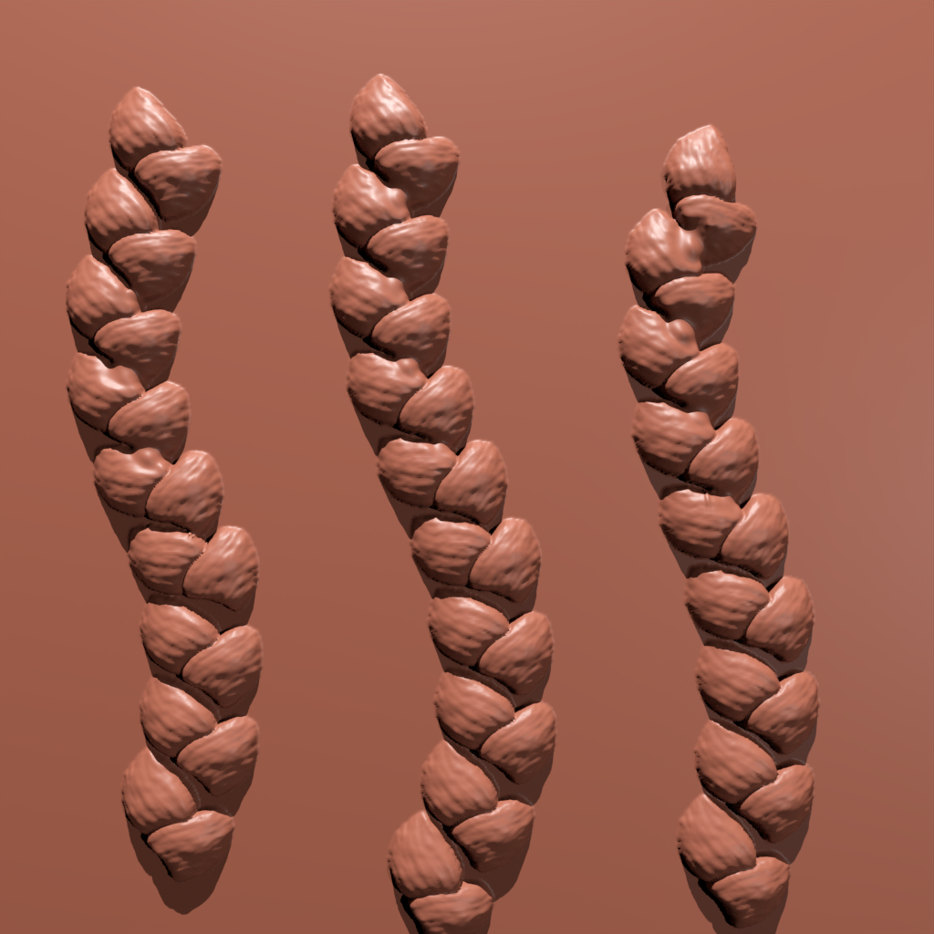 Directional Hair Braid | Human Hair & Nails brushes | BlenderKit