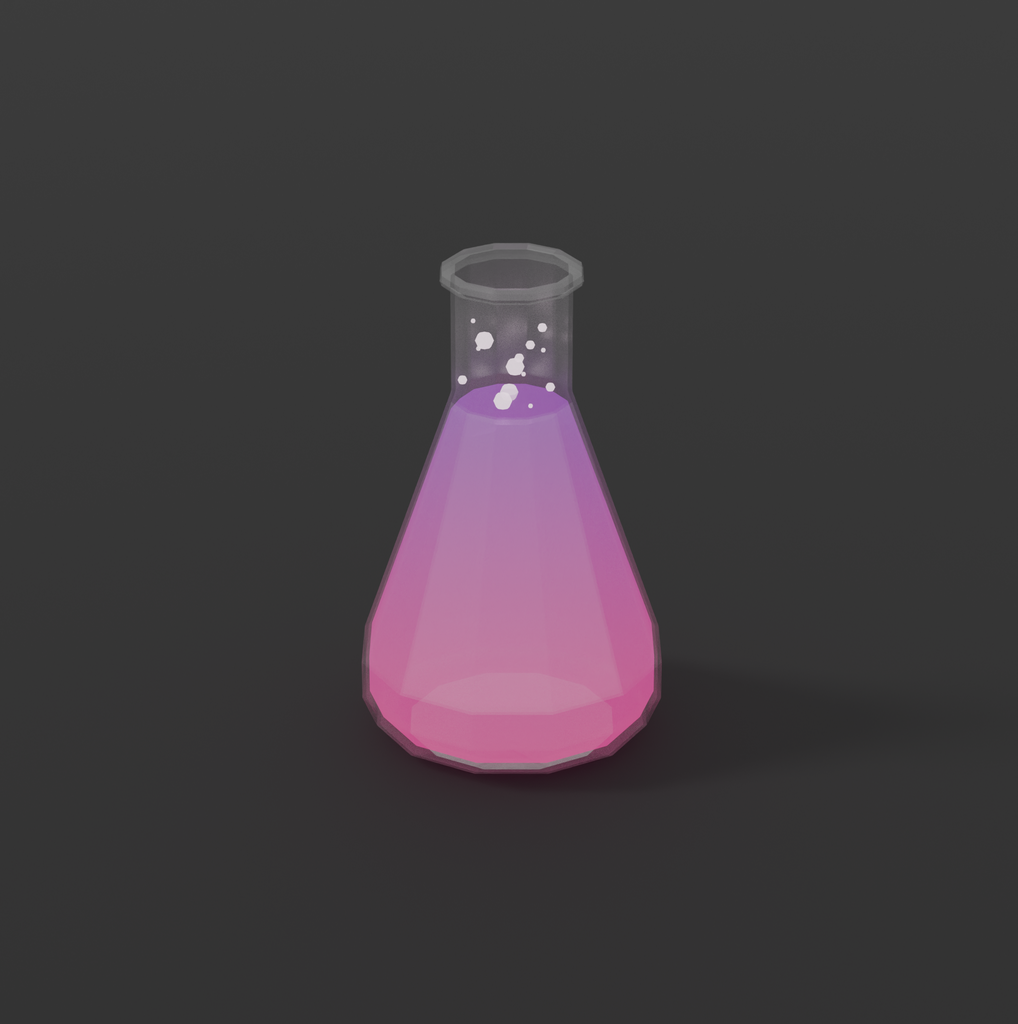 Low Poly Science Flask | FREE Lab Equipment models | BlenderKit