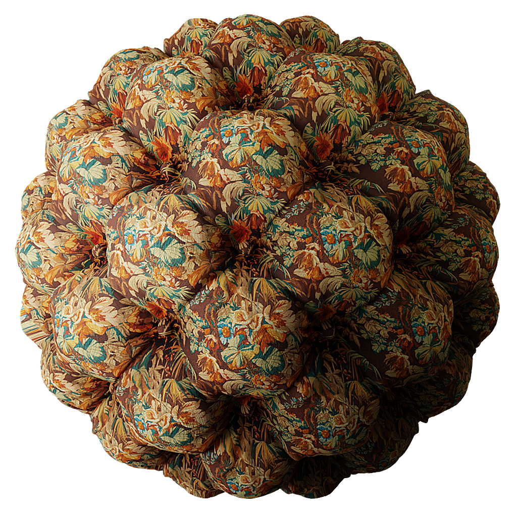 Fabric Deep Buttoning Pattern Floral | FREE Texture Fabric 3D Materials ...