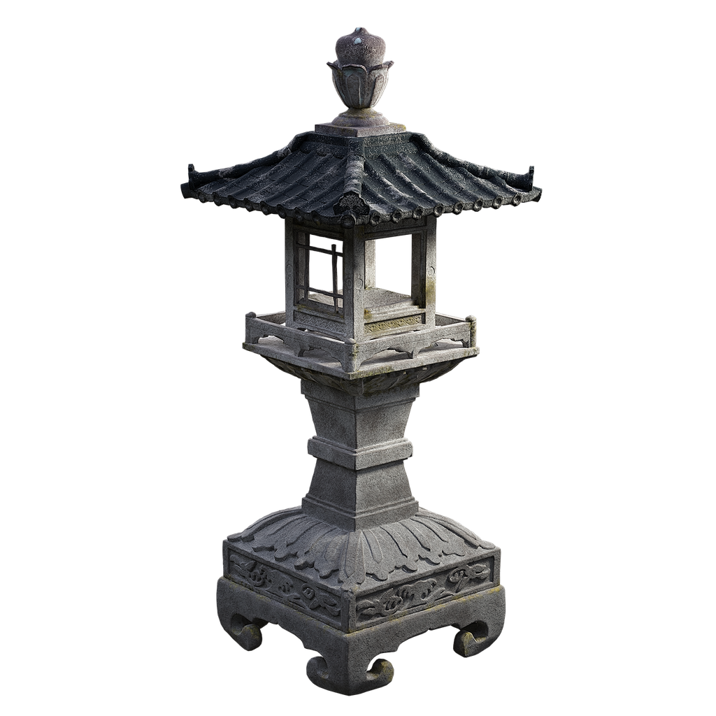Old japanese lantern sakura | Historic Buildings models | BlenderKit
