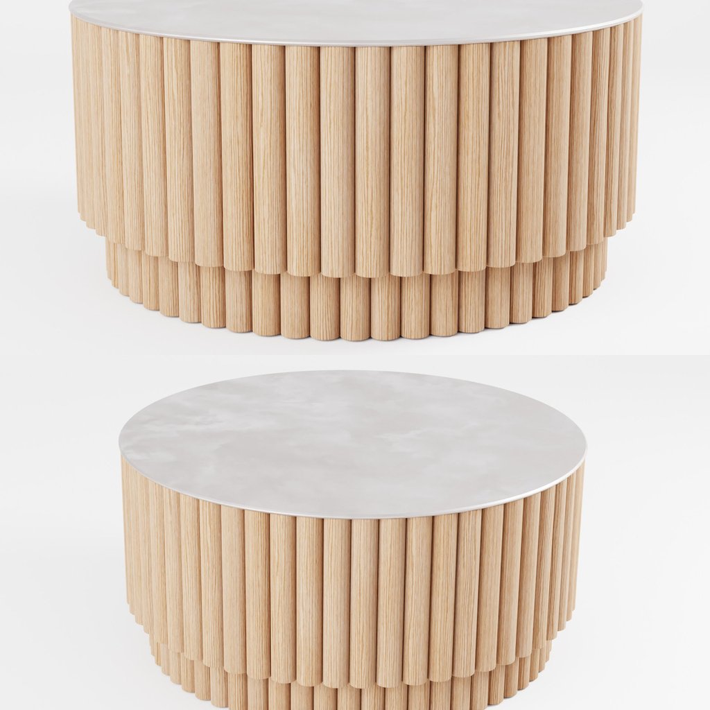 Round table with succulent | FREE Tables models | BlenderKit