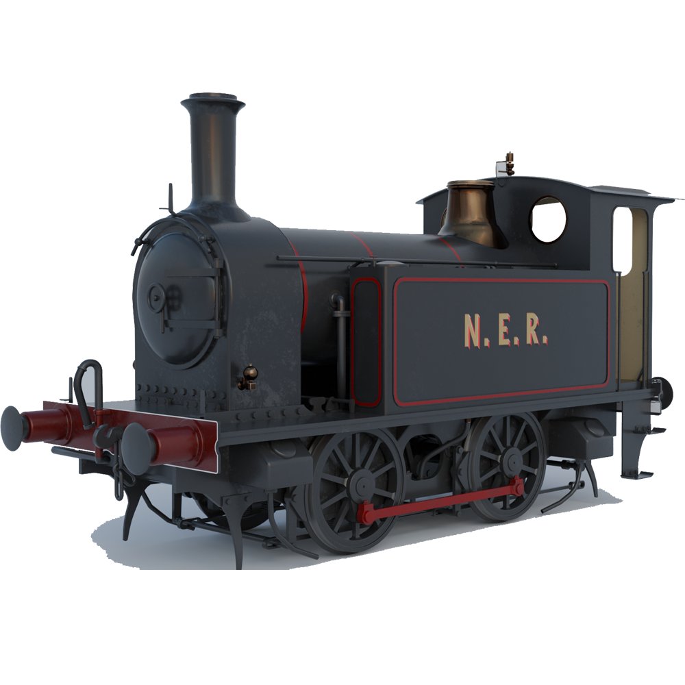 NER Y7 Steam Locomotive Black | Railed vehicles models | BlenderKit