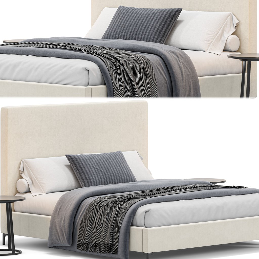 Bed Delilah Bed by highfashion | Beds models | BlenderKit
