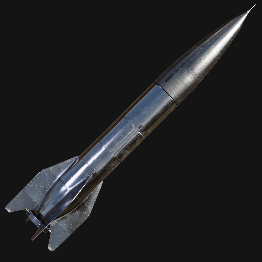 German Interwar A5 Rocket | FREE Spacecraft models | BlenderKit