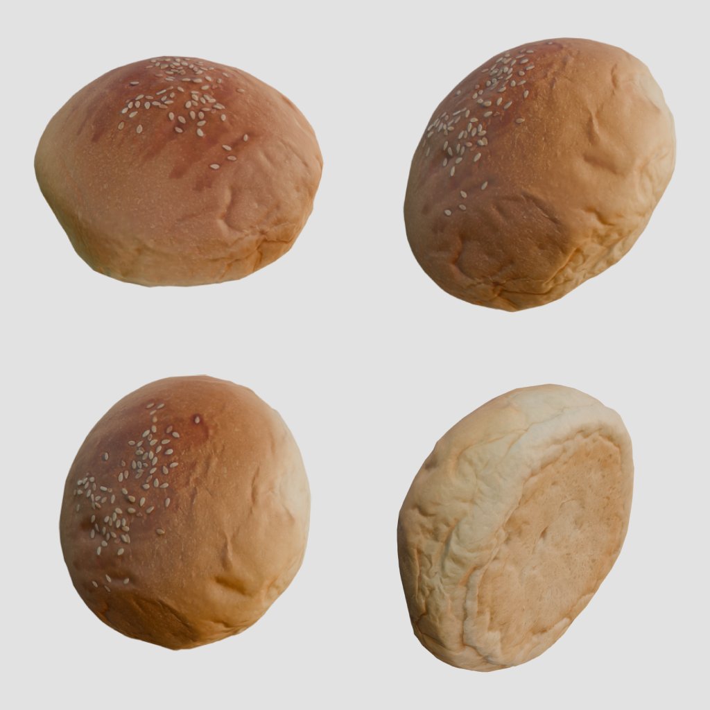 Burger Bread | FREE Food models | BlenderKit