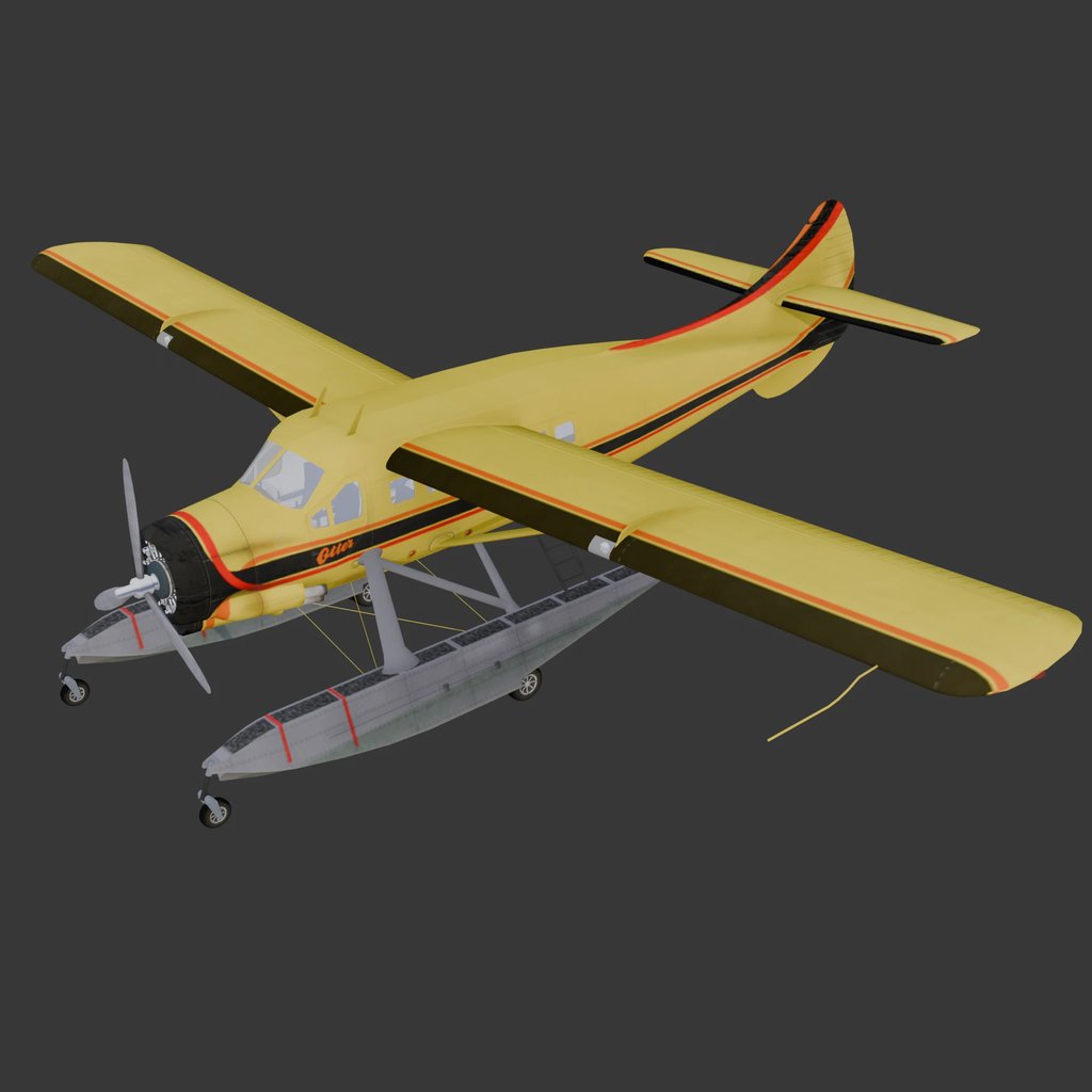 DHC-3 Otter Amphibian | Airplane models | BlenderKit
