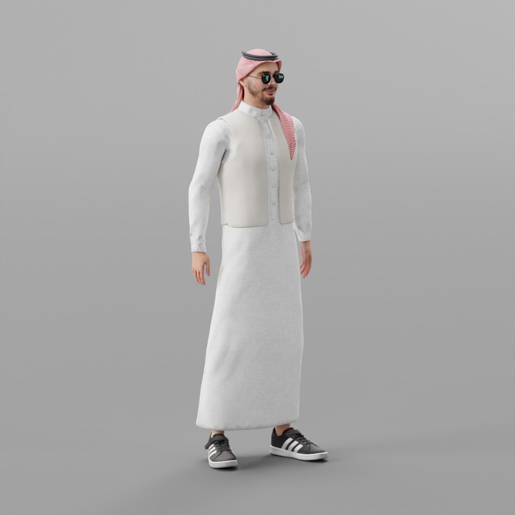 Talking Rigged Arab Man | Men models | BlenderKit
