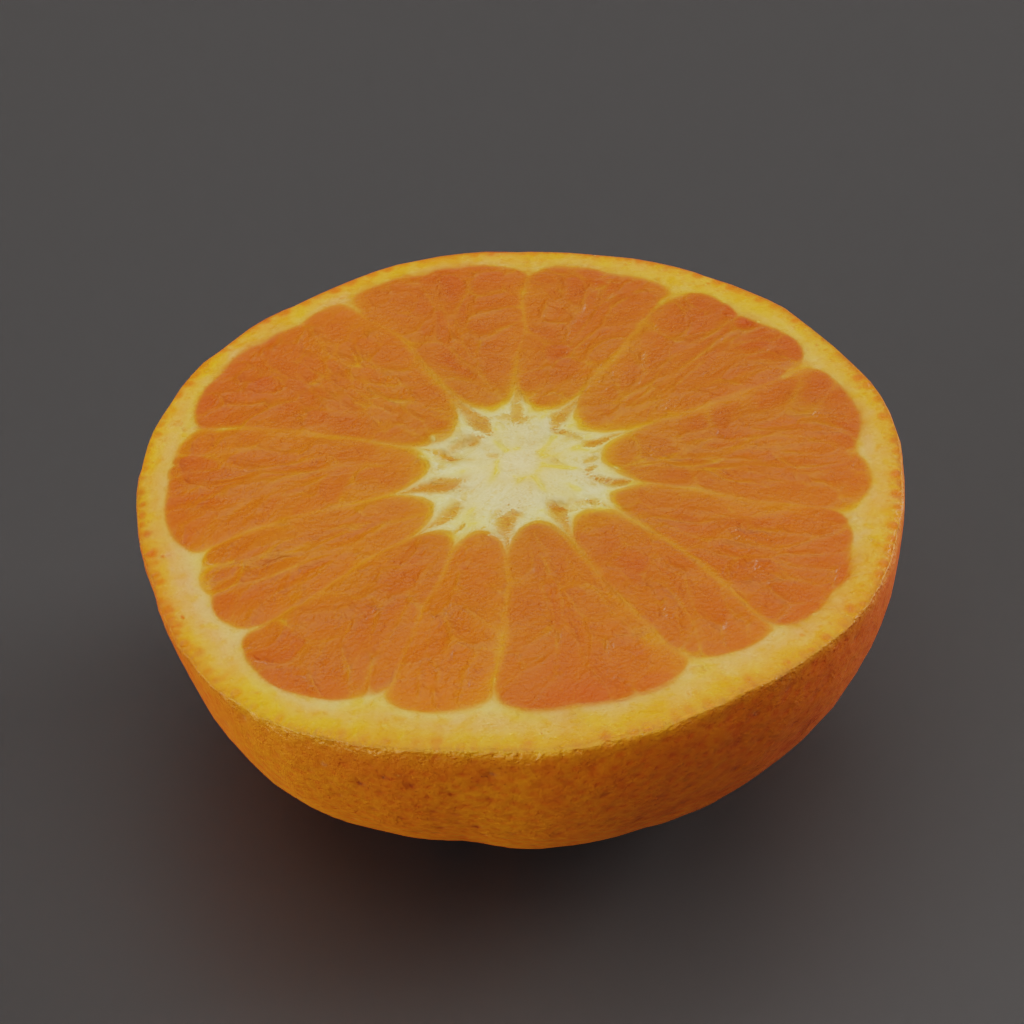 Half Tangerine | Fruit & Vegetables models | BlenderKit