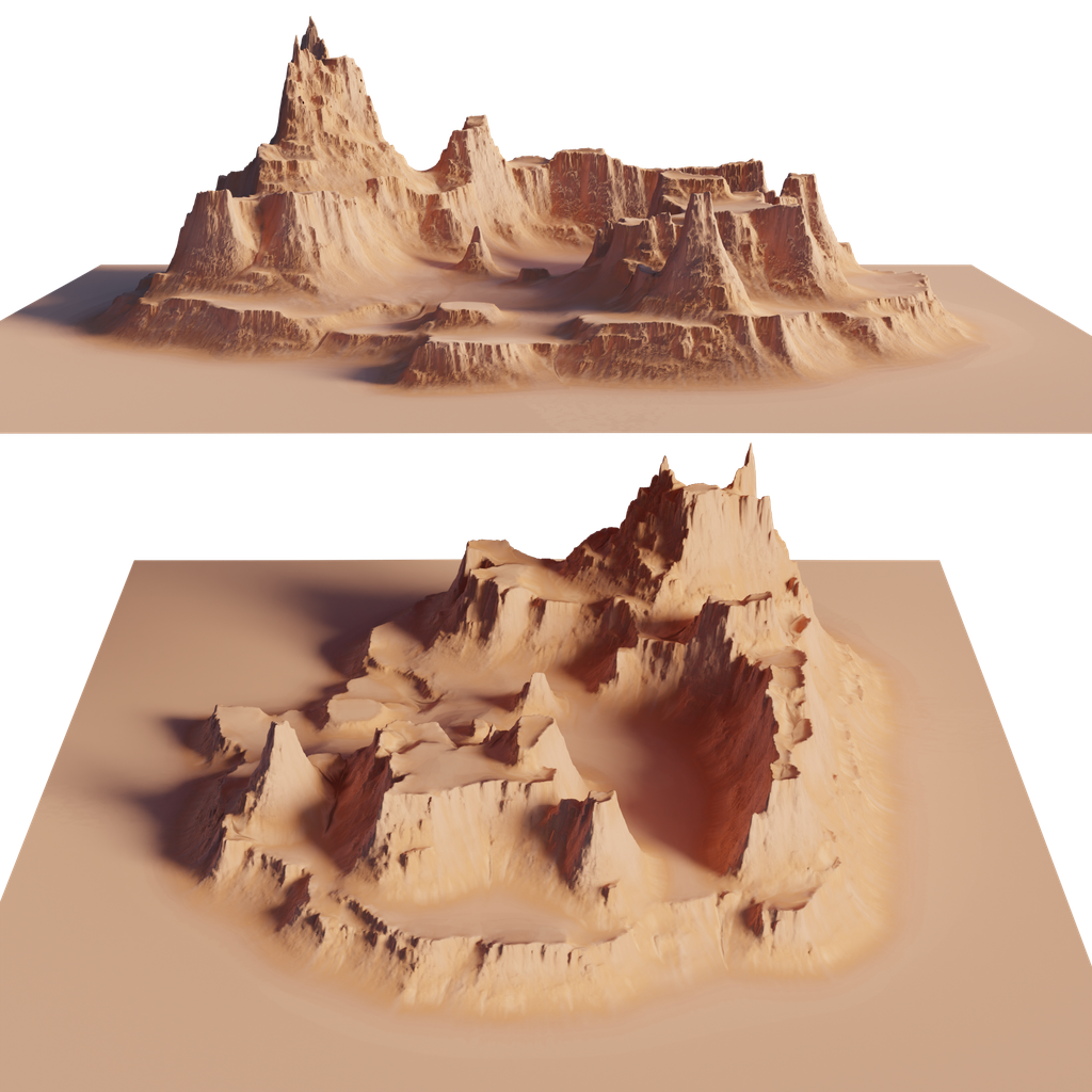 BlenderKit | Download the FREE Sandstone Island Terrain model