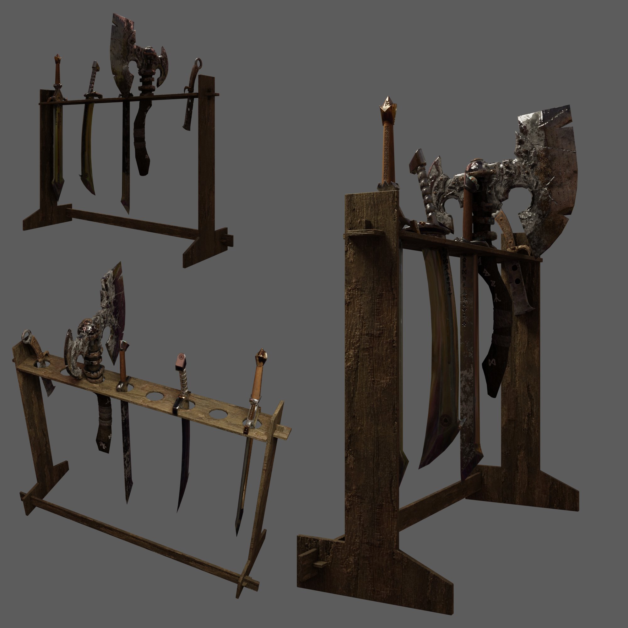 Weapon holder | Historical Weapons models | BlenderKit