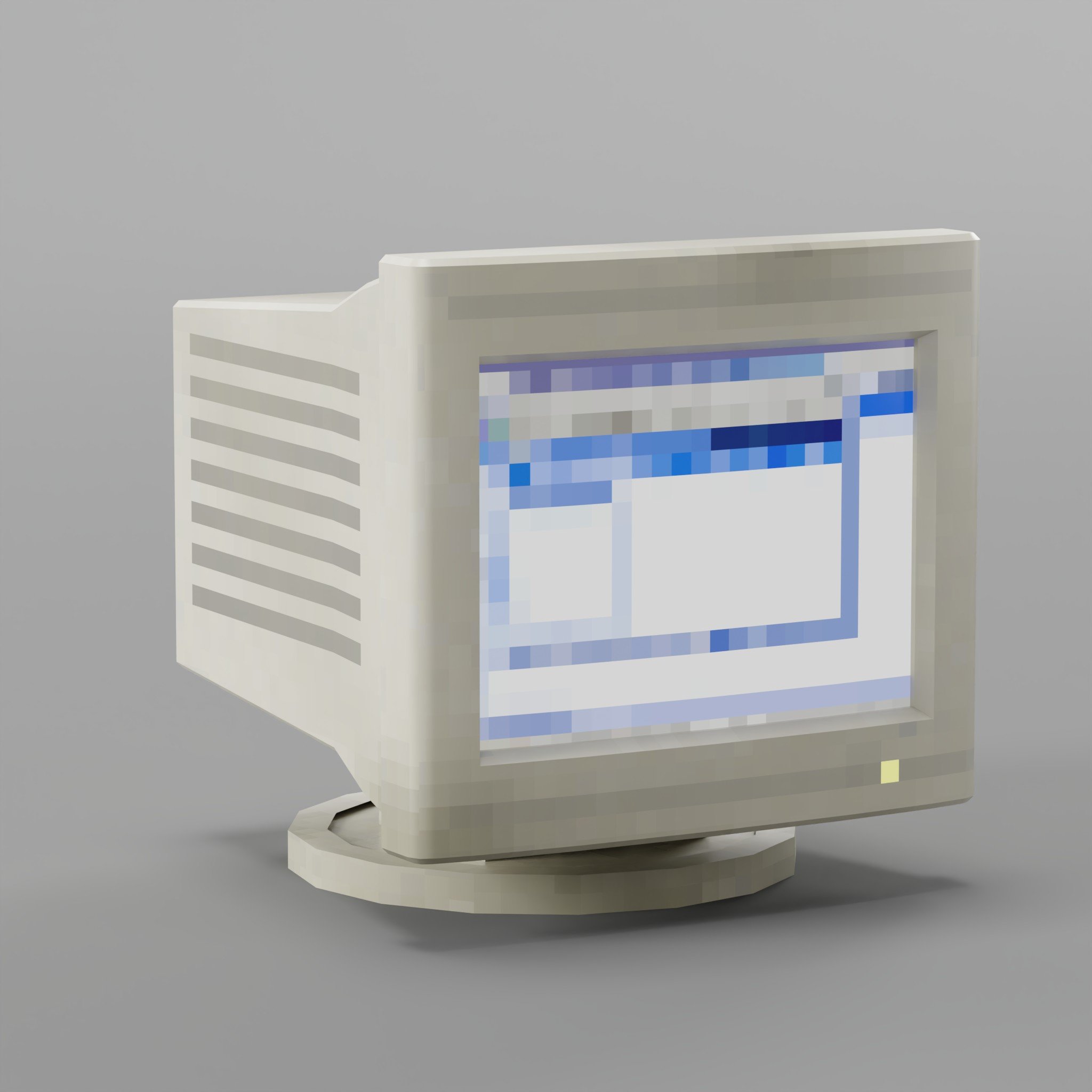 Large CRT Monitor Dirty | Monitors models | BlenderKit