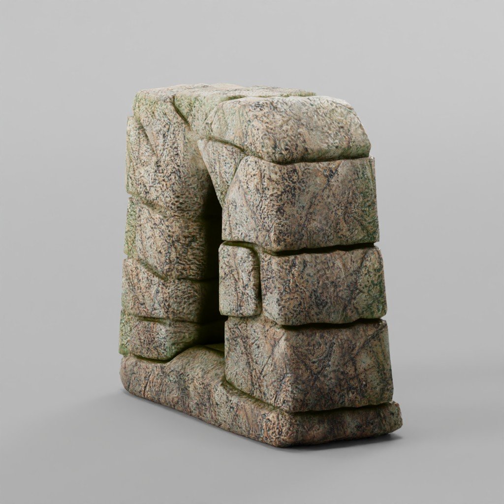 Stone Gothic Ancient window | Windows models | BlenderKit