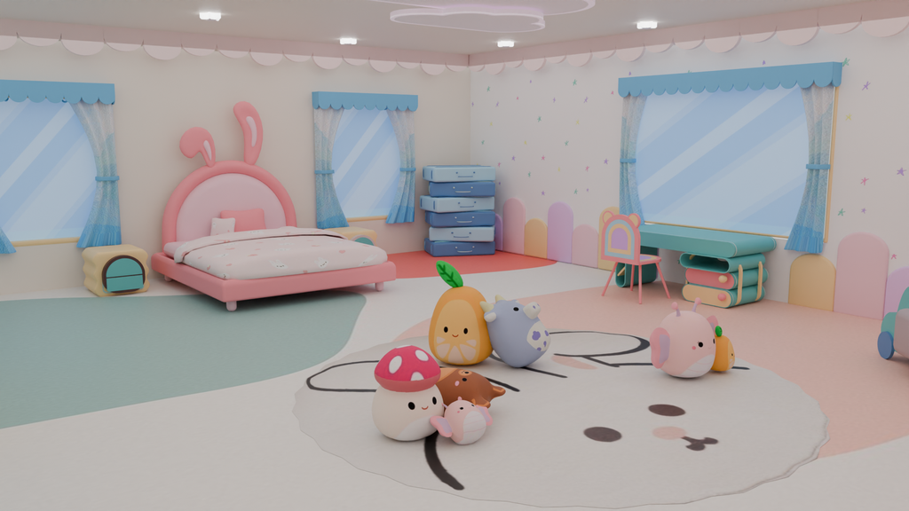 Stylized kids room | Cartoon scenes | BlenderKit
