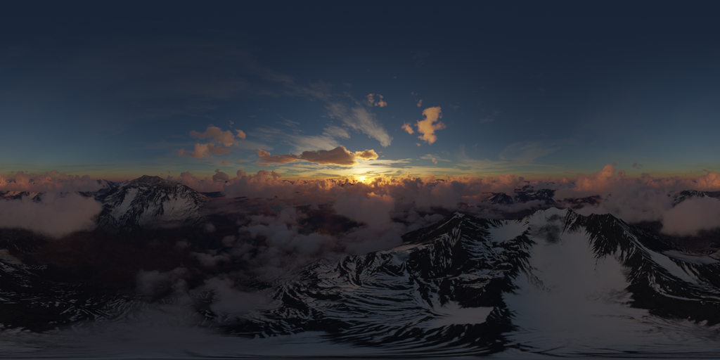 Aerial Mountain Dramatic Sunset | FREE Landscapes HDRis | BlenderKit