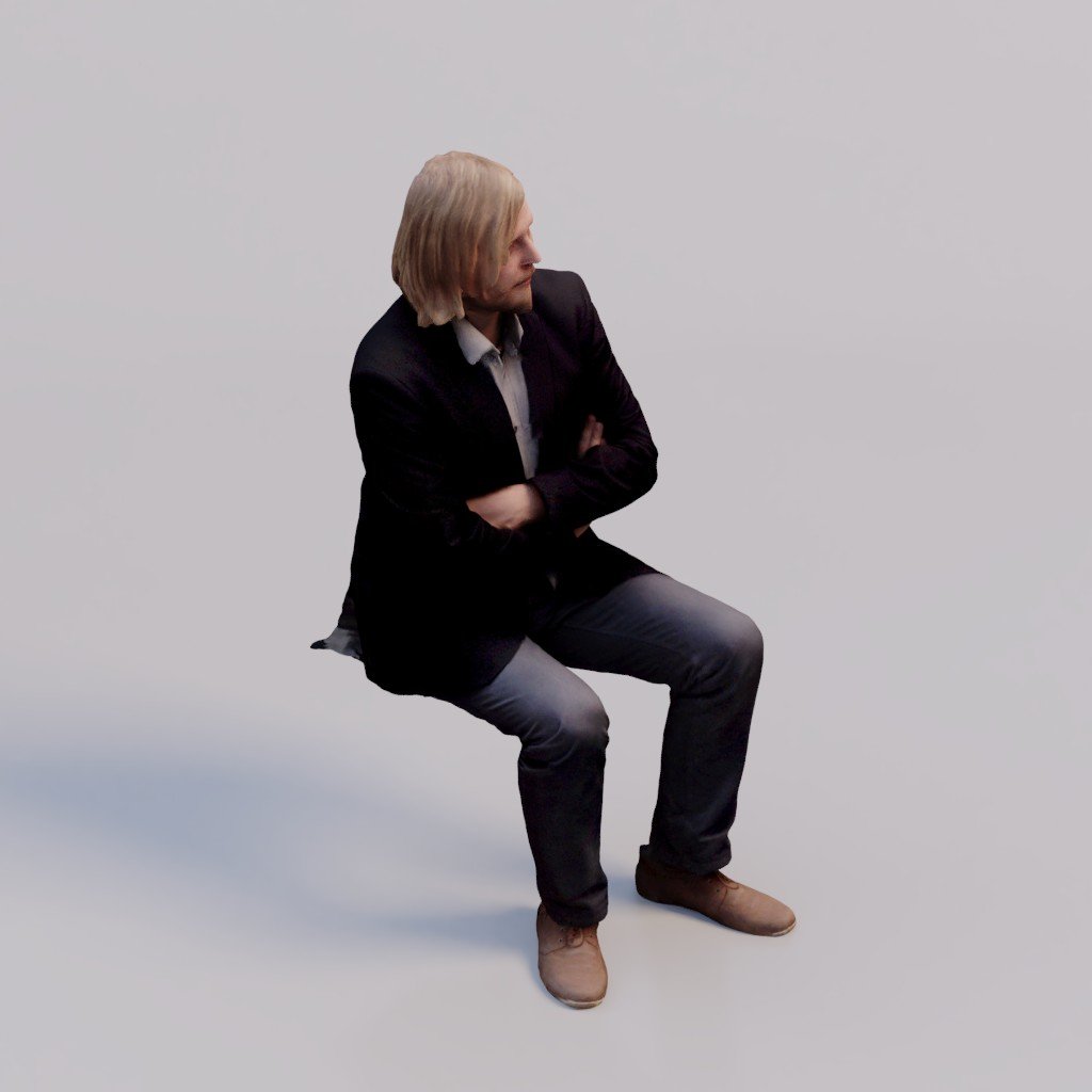 3D soul - sitting man - Vrata | Men models | BlenderKit