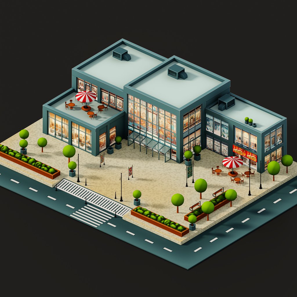 BlenderKit | Download the Shopping mall model
