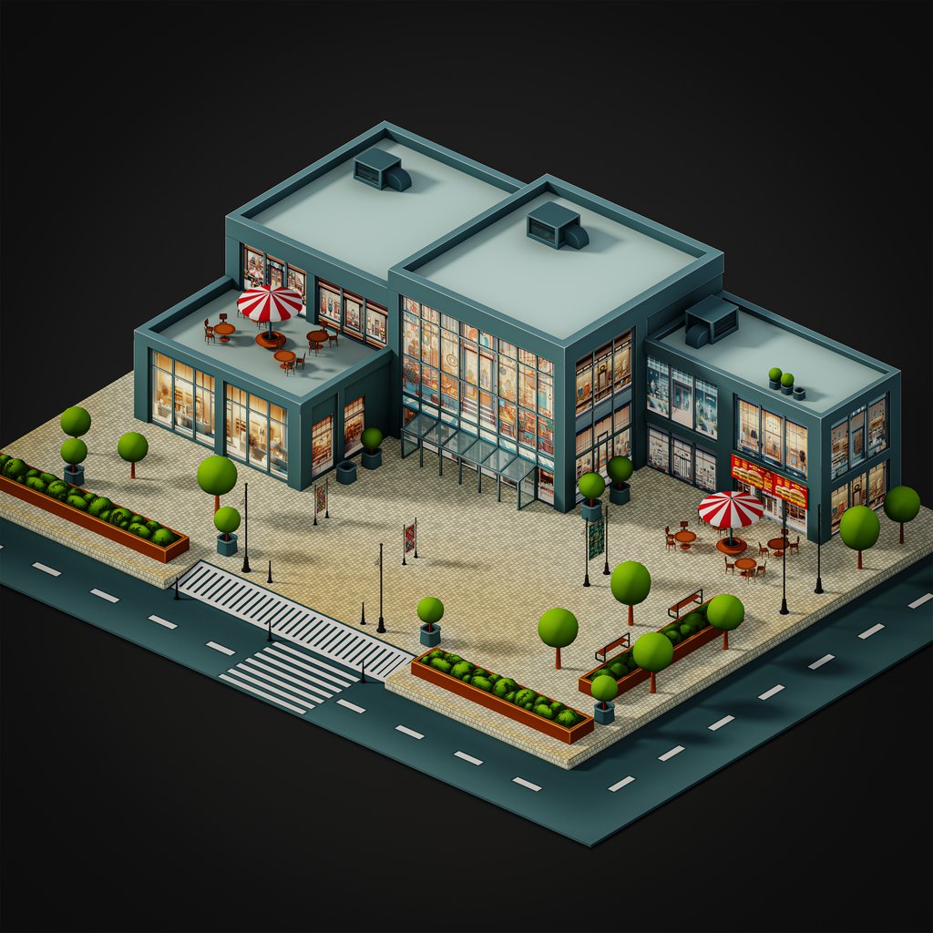 Shopping mall | Architectural Scenes models | BlenderKit