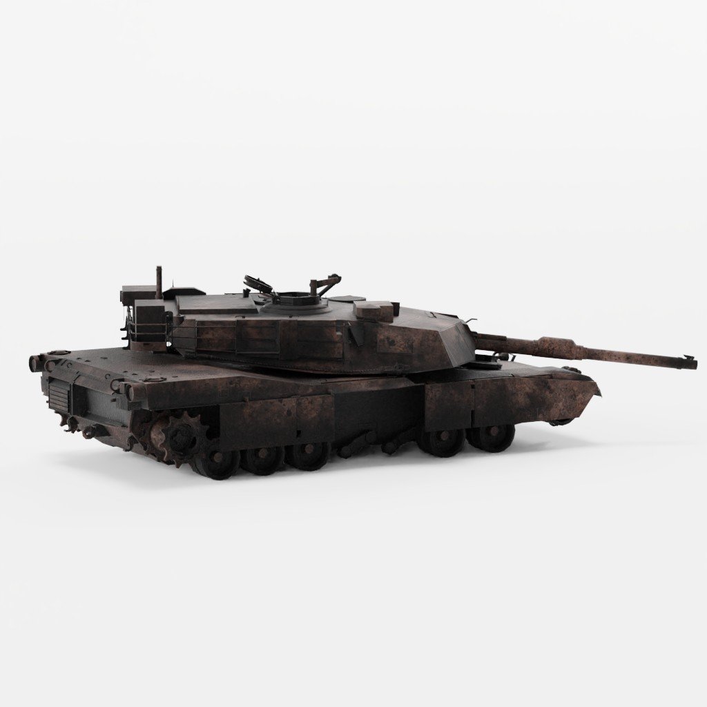 M1A2 Abrams Destroyed | 3D Vehicles models | BlenderKit