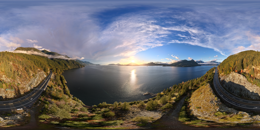 Golden Sunset Landscape Aerial | Landscapes HDRis | BlenderKit