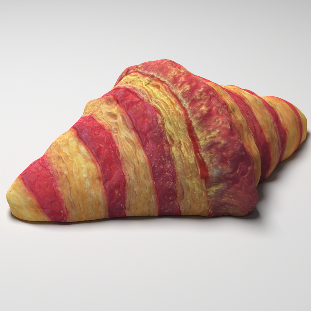 Raspberry Croissant Photoscan | Restaurant / Bar models | BlenderKit