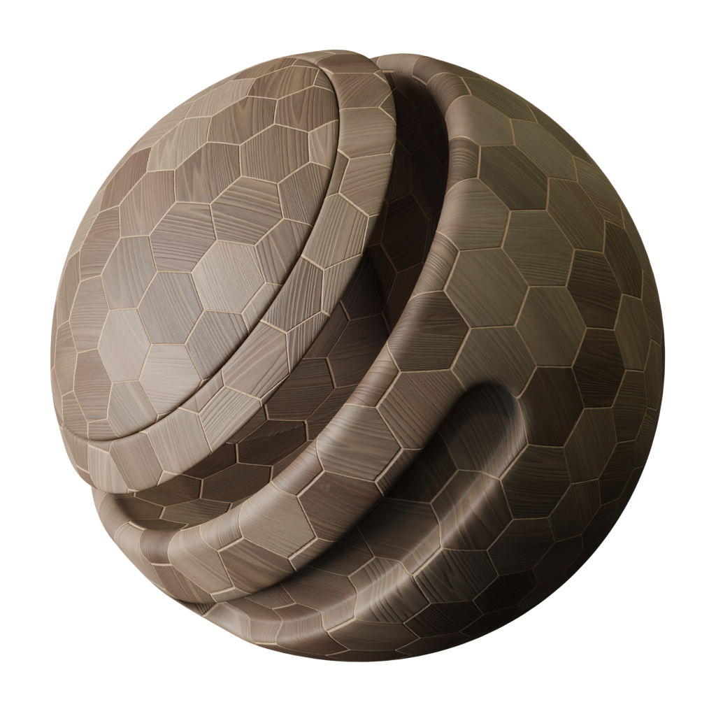 Hexa Wood Tile | FREE tiles materials | BlenderKit