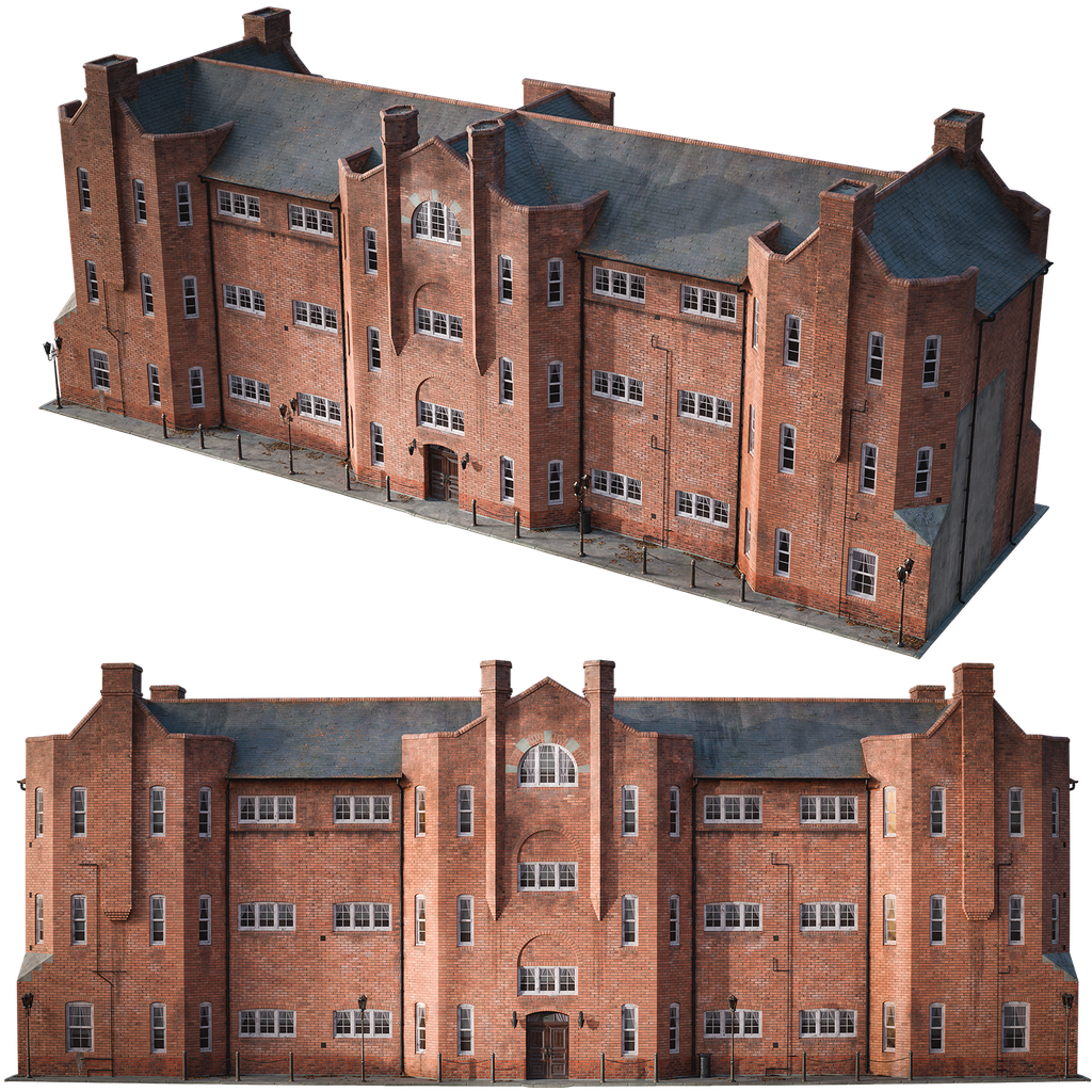 BlenderKit | Download the Bricks Building model