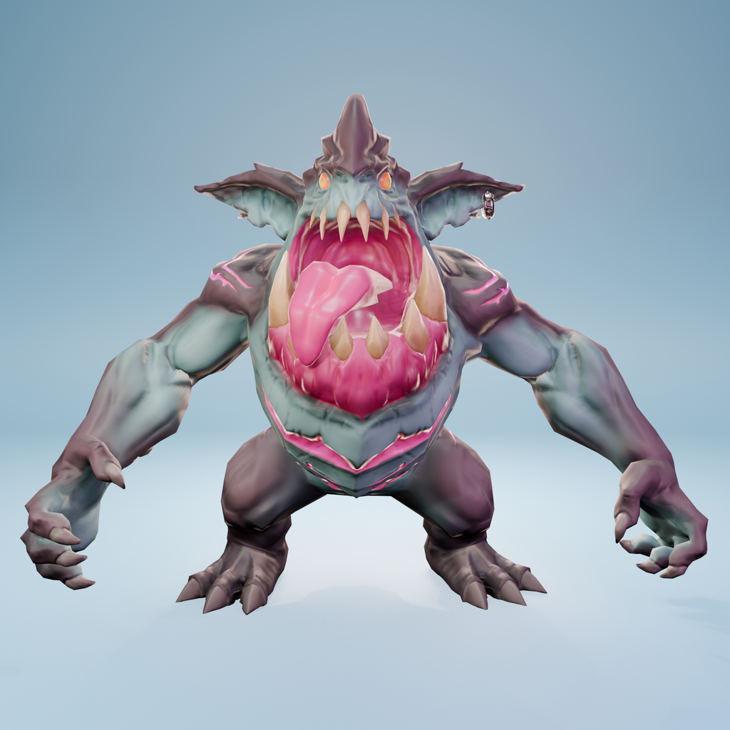 Little Monster - Rigged -LowPoly | Monsters & Creatures models | BlenderKit
