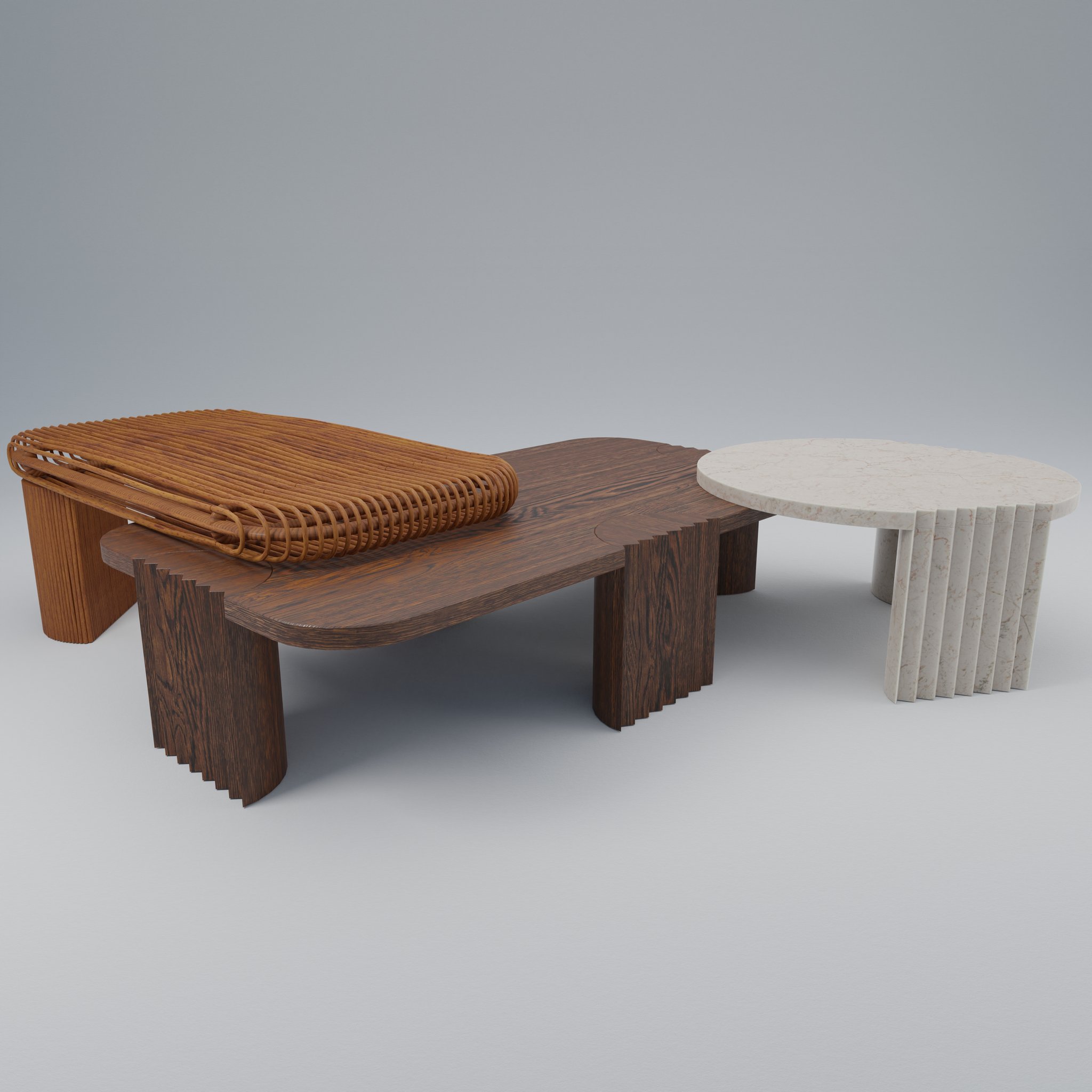 Coffee Table Caravels | FREE Tables models | BlenderKit
