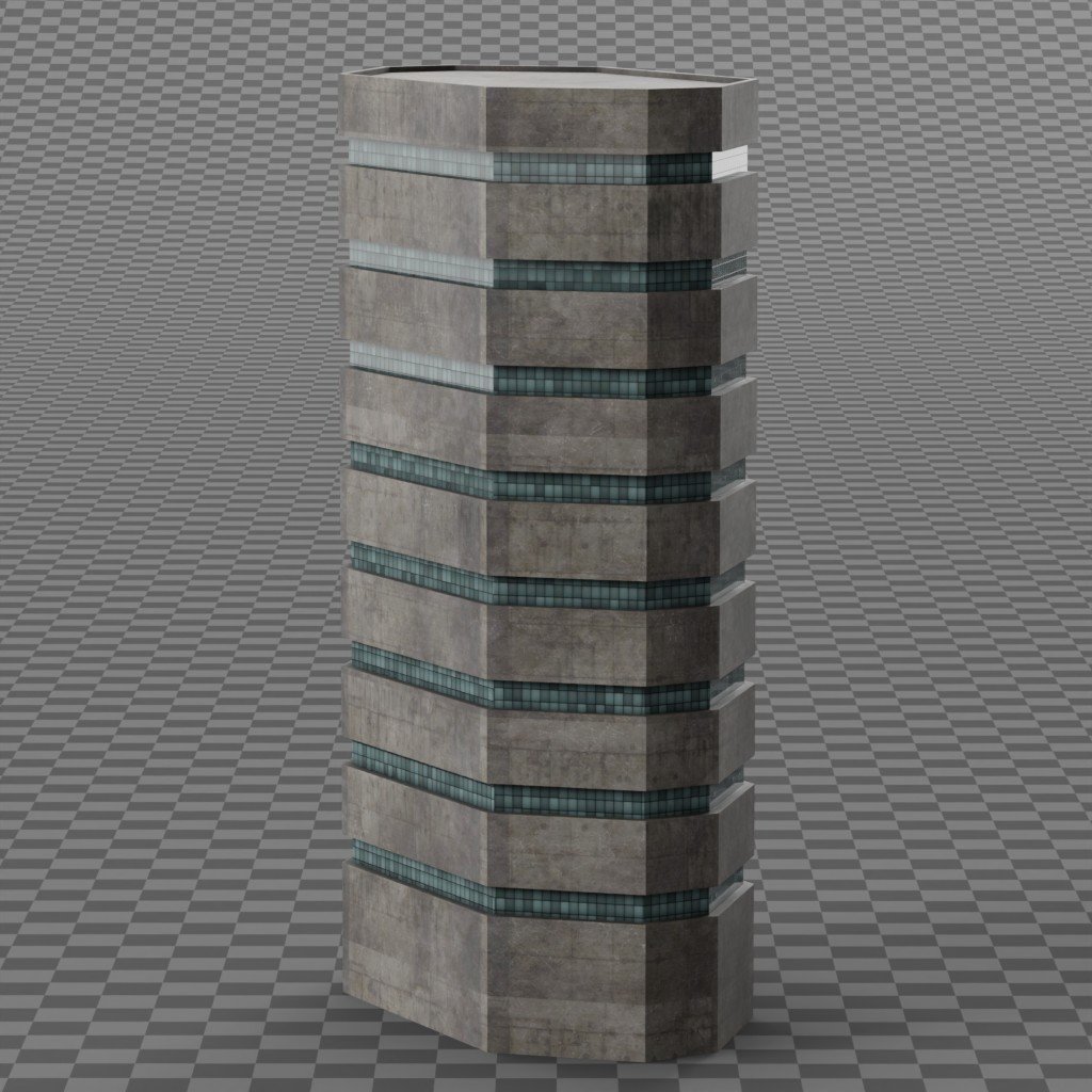 Sci-Fi Mega building | Sci-fi Buildings models | BlenderKit