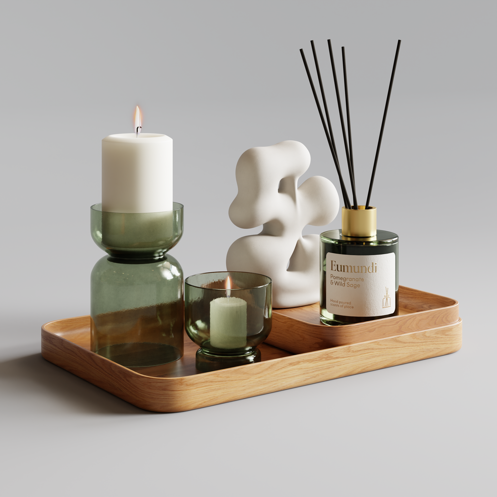 Diffuser Set - Perfume - Candle - Statue | Decoration Sets models ...