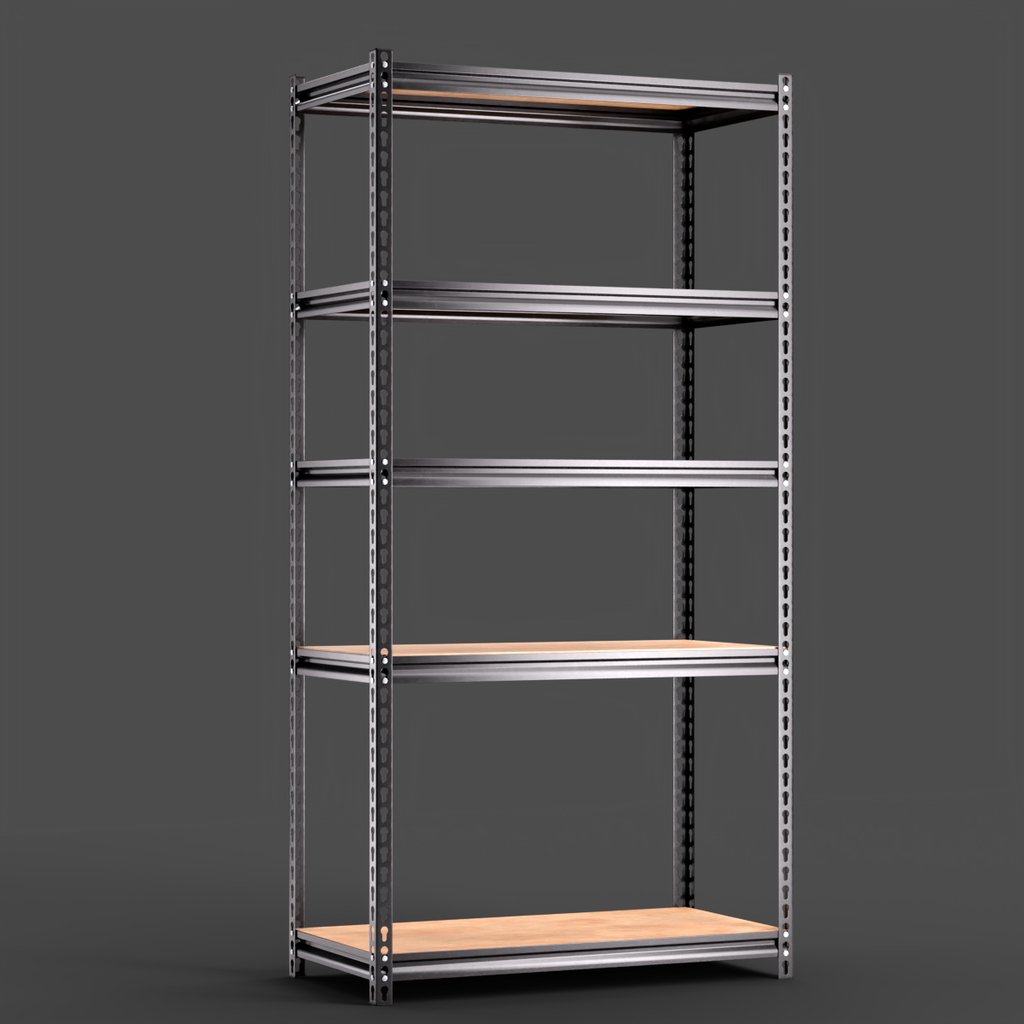 Metal/ Wood Storage Shelf | Interior Design models | BlenderKit