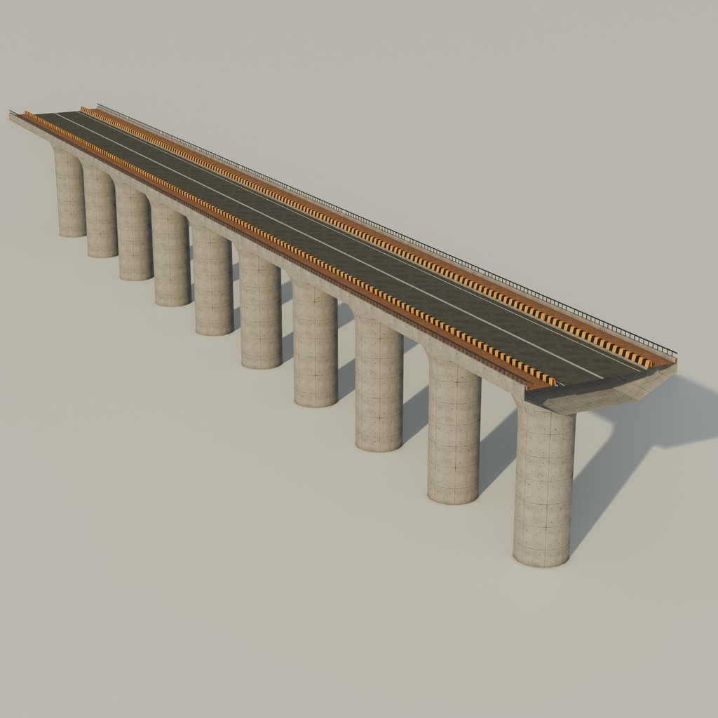 Highway Bridge | FREE Urban Environment models | BlenderKit