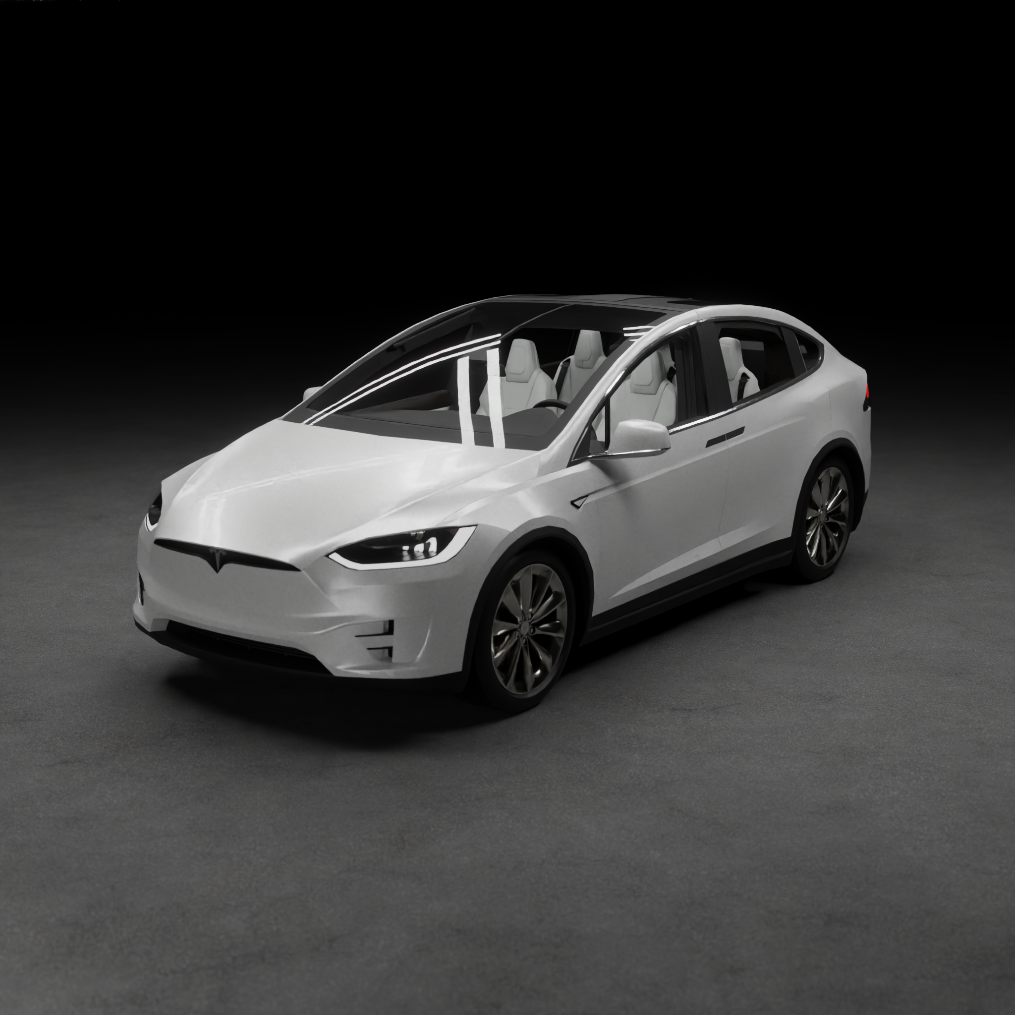 Tesla Model X | 3D Standard models | BlenderKit