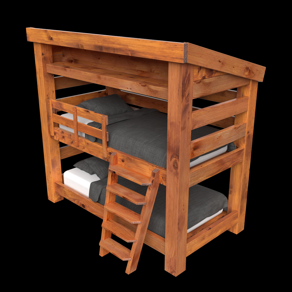 Rustic Bunk Bed | FREE Beds models | BlenderKit