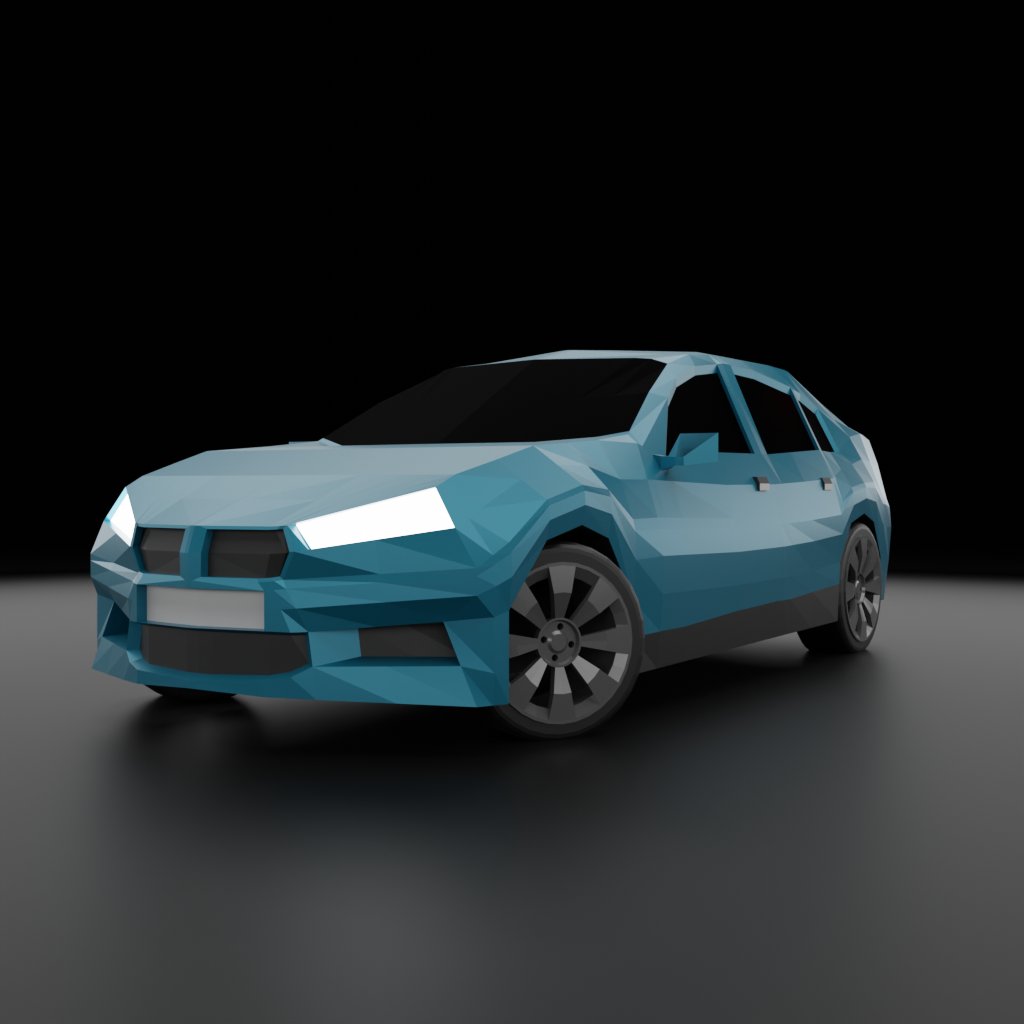 BlenderKit | Download the FREE Low Poly Car model