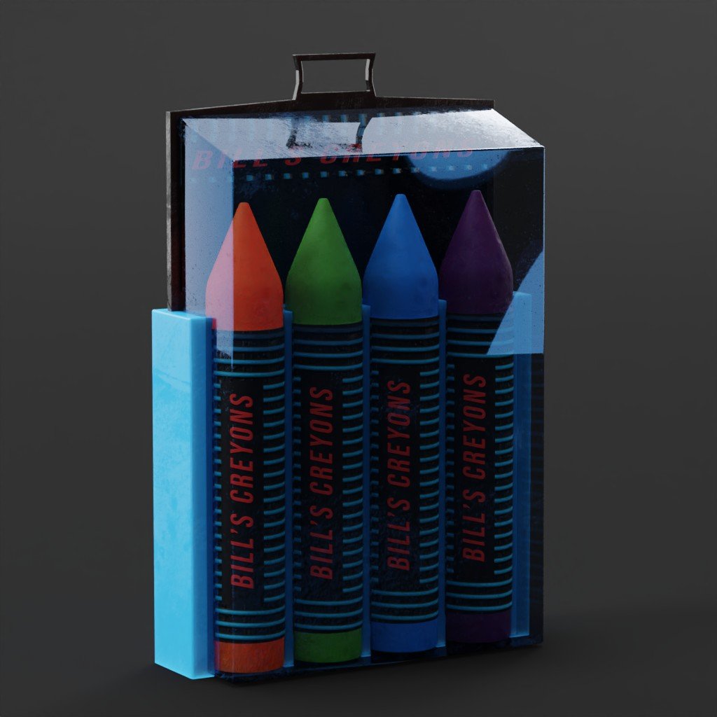 Crayons | Stationeries models | BlenderKit