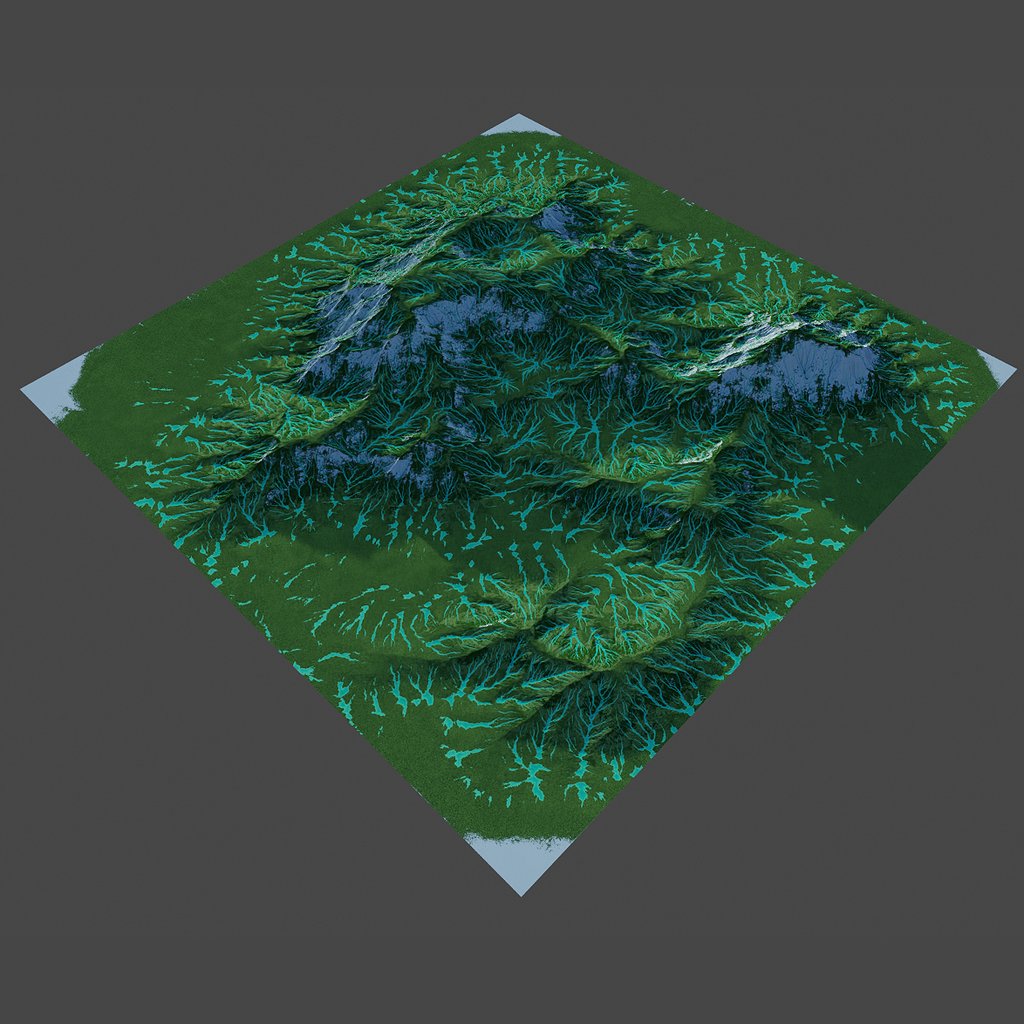 Spring Mountain melt snow | Terrains models | BlenderKit
