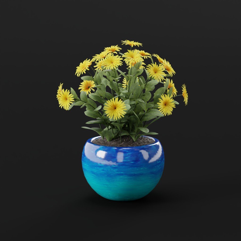 Yellow Daisy | Indoor Plants models | BlenderKit