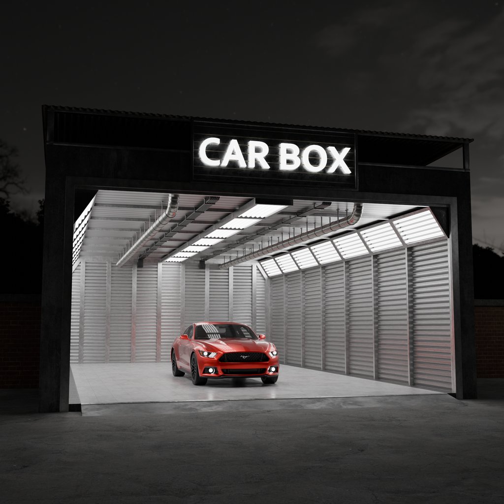Car Box - Garage | Studio scenes | BlenderKit