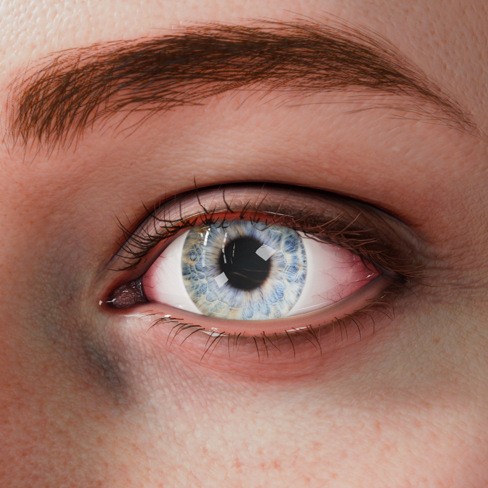 Real Blue Eye | FREE Human Heads models | BlenderKit