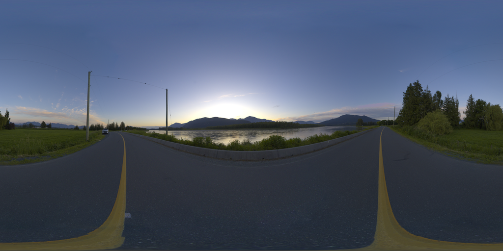 River Road Sunset Twilight | FREE Nature HDRis | BlenderKit