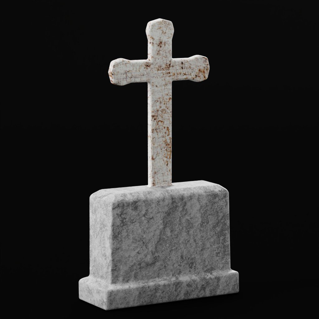 Gravestone big | FREE Miscellaneous models | BlenderKit