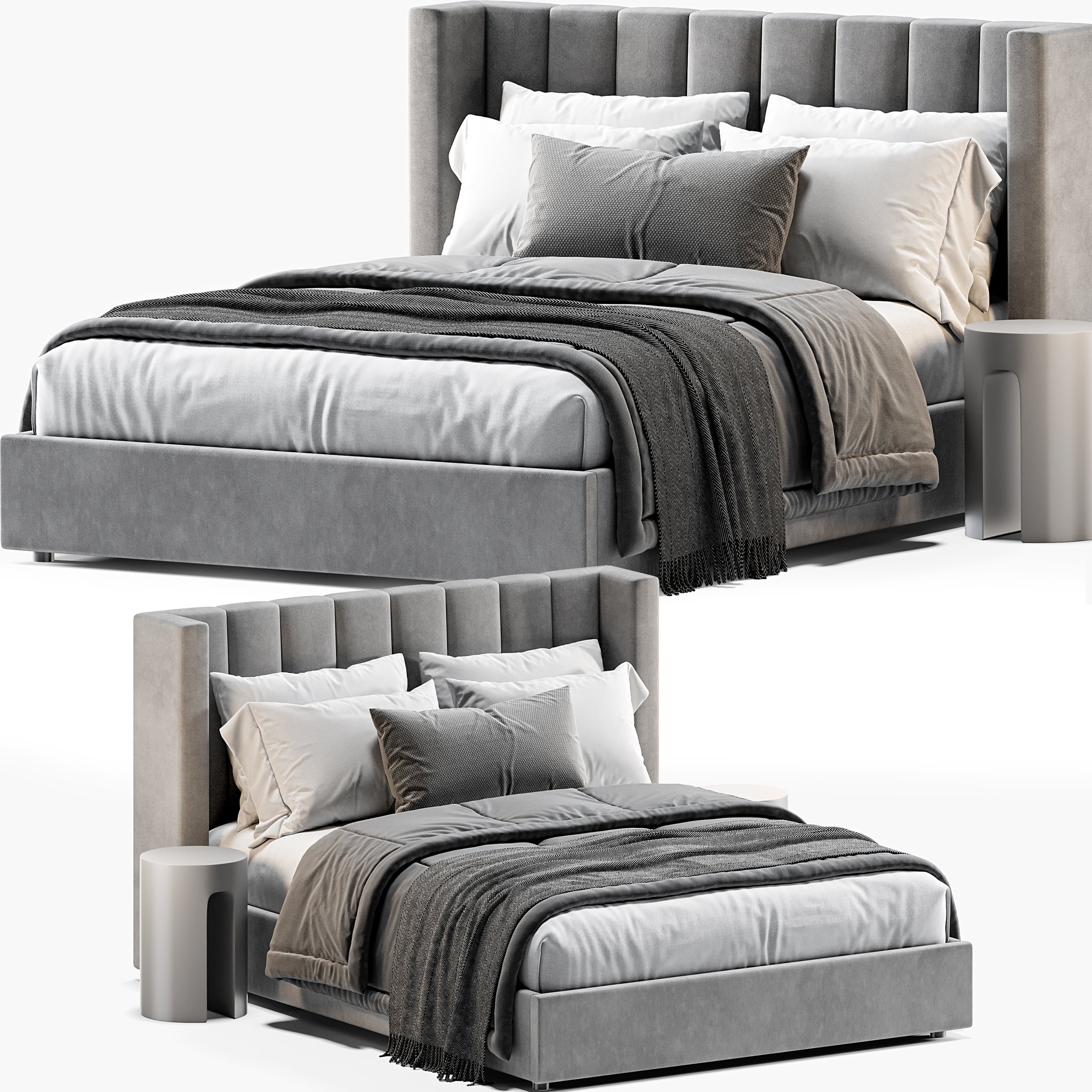 Bed West Elm Shelter | Beds models | BlenderKit