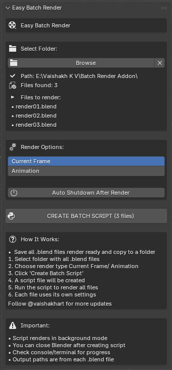Easy Batch Render | BlenderKit