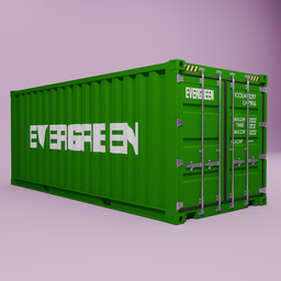 Cargo Container EVERGREEN in green | FREE Containers models | BlenderKit