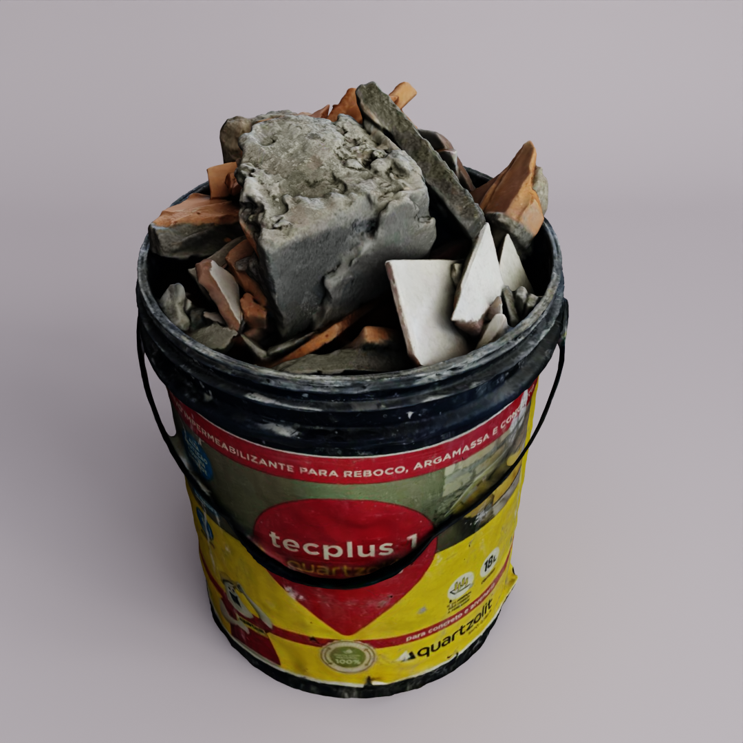 Realstic Debris Bucket | FREE Interior Decorations models | BlenderKit