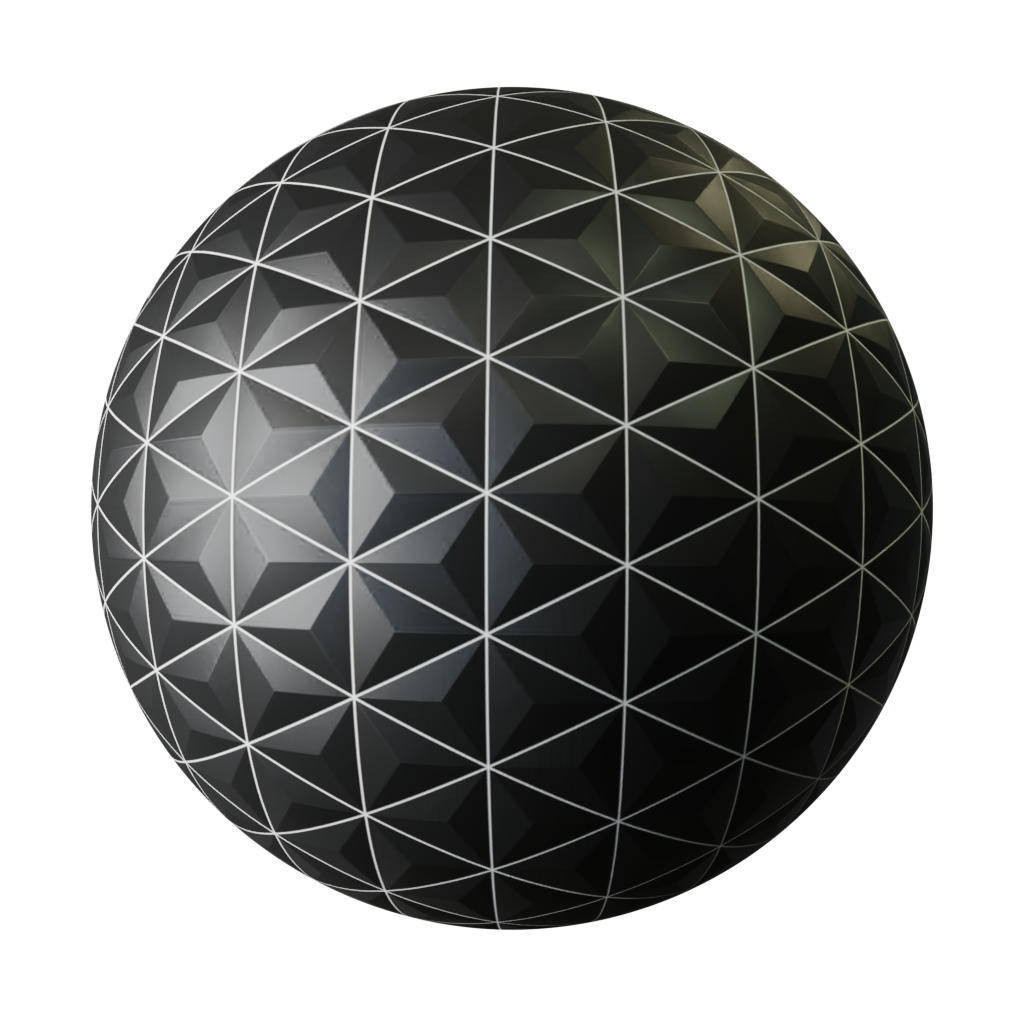 Black Pyramid Decor wall | FREE tiles materials | BlenderKit