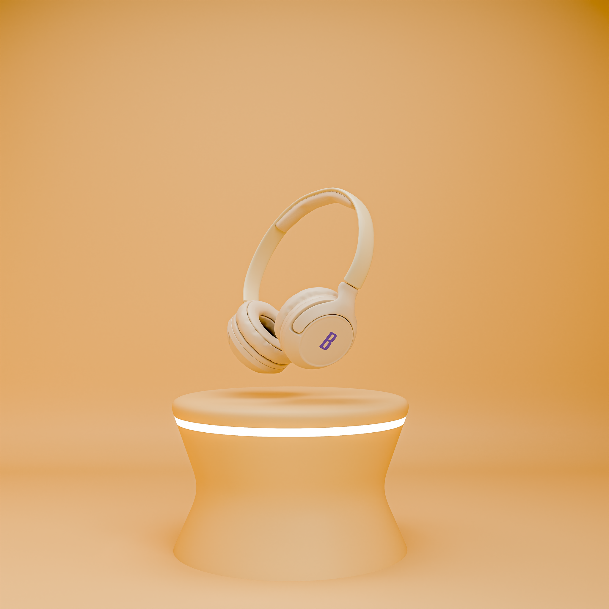 Yellow Headphone Product / SWDR Design | FREE Mockup scenes | BlenderKit